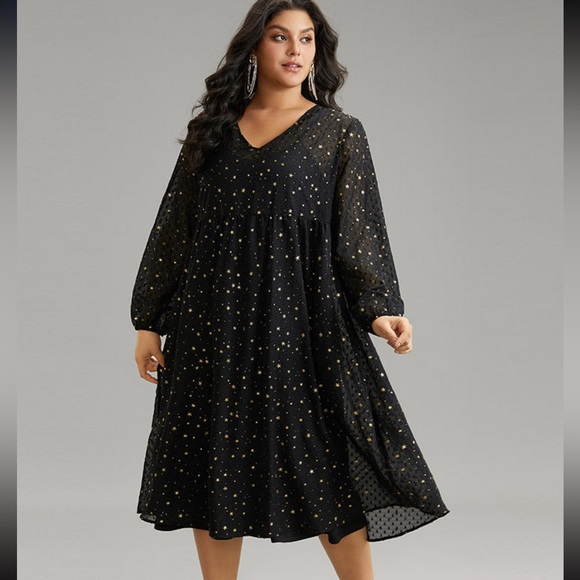 BloomChic | Dresses | Bloomchic Party Time Is Here Black W Radiating ...